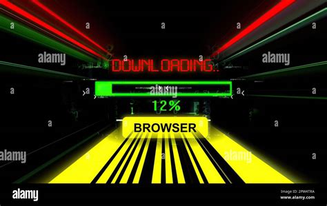 Browser Download Progress Bar On The Screen Stock Photo Alamy