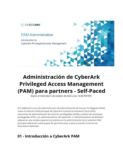 Administración De Cyberark Privileged Access Management Pdf