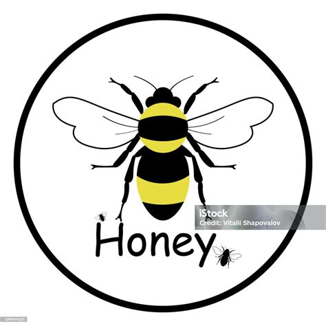 꿀벌 로고 꿀 아이콘 흰색 배경 로고에 간단한 꿀벌 벡터 일러스트레이션 0명에 대한 스톡 벡터 아트 및 기타 이미지 0명