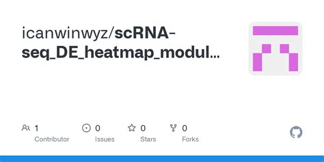 GitHub Icanwinwyz ScRNA Seq DE Heatmap Module Master