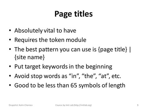 Introduction To Drupal 7 Seo Ppt