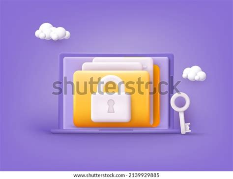 yellow folder files personal data security stock vector royalty free