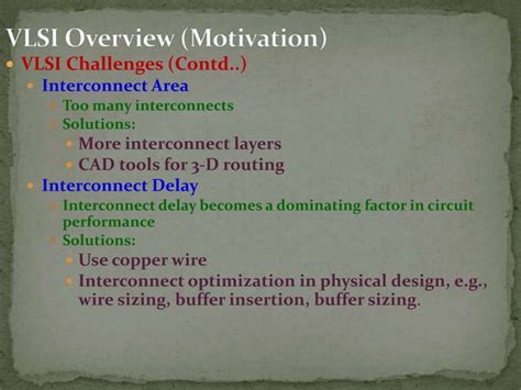 Very Large Scale Integrated Circuits Vlsi Overview Ppt