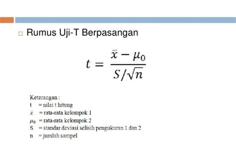 Contoh Soal Uji Hipotesis Dua Sampel Uji Berpasangan Sampel Rumus