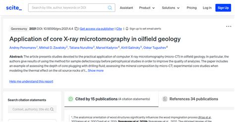 Application Of Core X Ray Microtomography In Oilfield Geology
