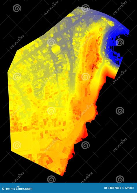 Terrain Digital Elevation Model Stock Illustration Illustration Of Engeneering Orthorectified