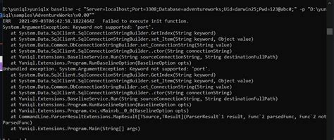 Keyword Not Supported Port · Issue 213 · Rdagumampan Yuniql · Github