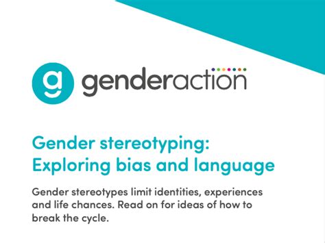 Gender Stereotyping Exploring Bias And Language Toolkit Teaching Resources