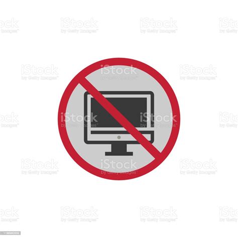 벡터 데스크톱 컴퓨터 아이콘을 중지합니다 흰색 배경에 격리된 스톡 벡터 그림입니다 0명에 대한 스톡 벡터 아트 및 기타 이미지 0명 공란 광대한 Istock