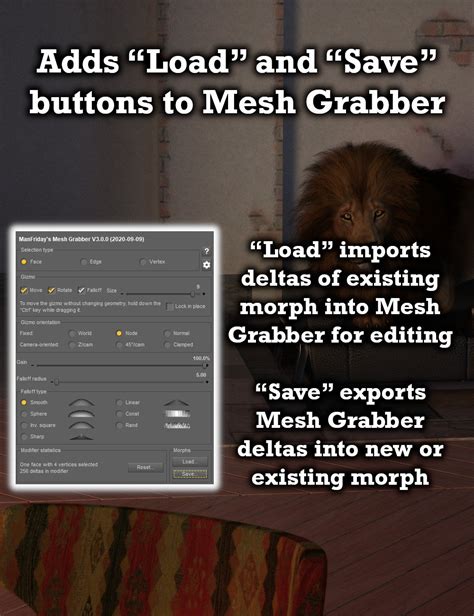 Mesh Grabber Morph Editor Win Daz 3d