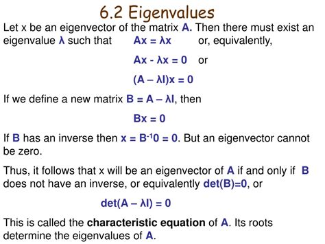 Ppt Chapter 6 Eigenvalues And Eigenvectors Powerpoint Presentation Free Download Id9706106