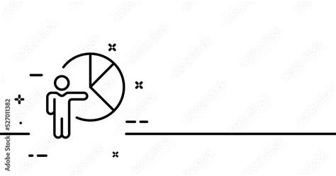 Man Near Pie Chart Board With Diagram Chart Growth Income Analytics Layout Business Data