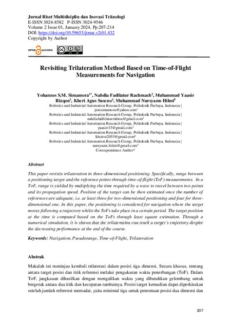 Pdf Revisiting Trilateration Method Based On Time Of Flight