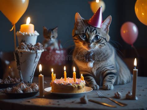 Delightful Sight Of Two Cats With A Birthday Cake Brings A Heartwarming