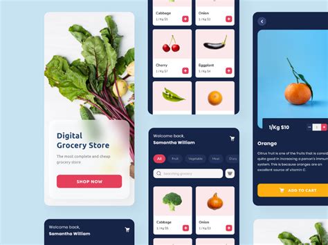 Grocery Design App UI Kit By Panen Creative EpicPxls