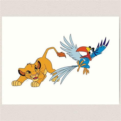 Simba And Zazu Lion King Art Print For Sale By Rmelissart Lion