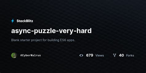 Async Puzzle Very Hard StackBlitz