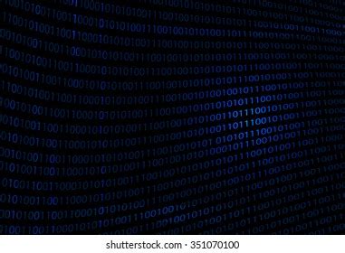 Abstract Blue Technology Background Binary Computer Stock Vector