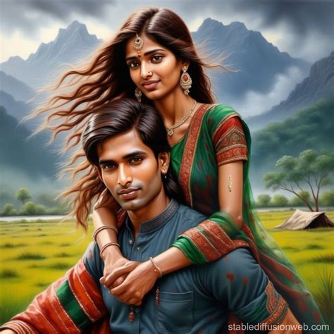Hyper Realistic Indian Romantic Couple Details Stable Diffusion Online
