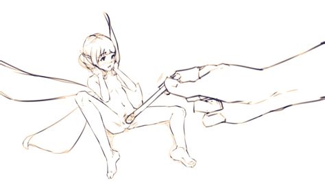 Diathorn 1girl 1other Cotton Swab Fairy Fairy Wings Flat Chest Giant Hand Imminent