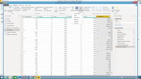 Creating Columns In Power Bi Using Query Editor Power Bi Training
