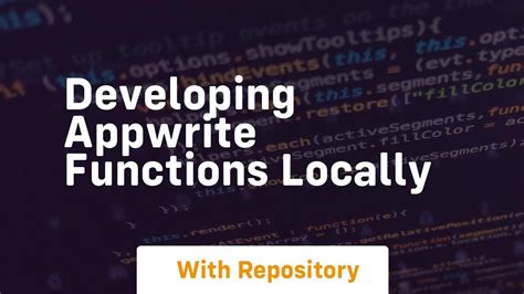Developing Appwrite Functions Locally Youtube