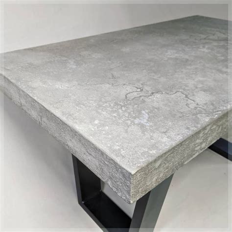 Bespoke Microcement Coffee Table With Liquid Metal