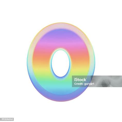 알파벳 수 0입니다 무지개는 밝은 비누 거품의 만든 폰트입니다 3d 렌더링에 고립 된 흰색 배경 0명에 대한 스톡 사진 및 기타 이미지 Istock