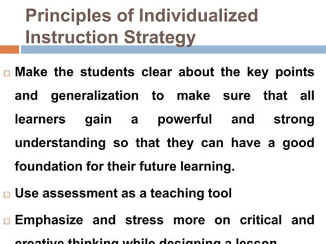 Individualized Instruction Teaching Method