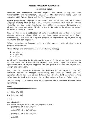 CS 1101 01 Self Quiz Unit 1 Question 1 Correct Mark 1 Out Of 1 Flag Question Question Text