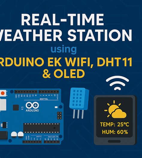Real Time Weather Station Using Arduino Ek Wi Fi Dht 11 And Oled 096 Inch 3 Steps With