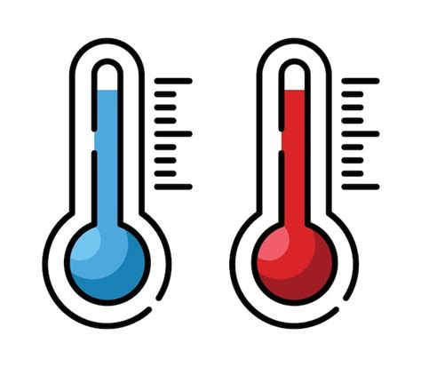 Frio E Calor Vetor Temperatura Abaixo De Zero E Acima De Zero