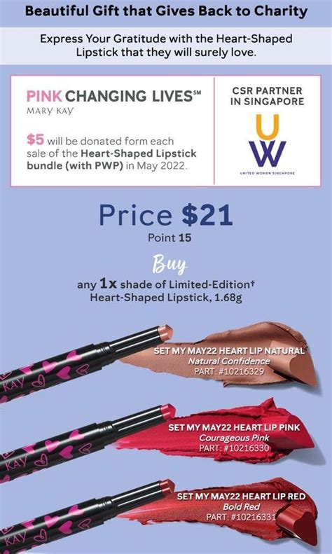 Limited Edition Mary Kay Heart Shaped Lipstick Beauty And Personal Care Face Makeup On Carousell
