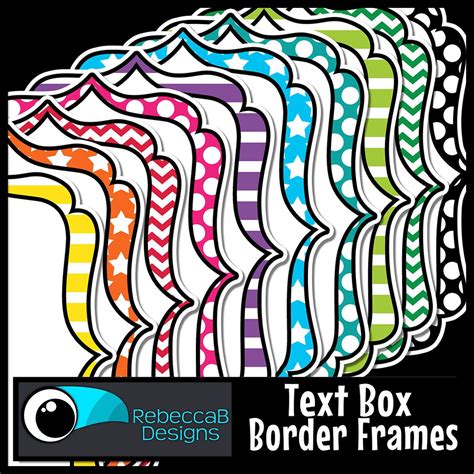 Patterned Text Box Border Frames Clip Art Frames Clip Art Colored Patterned Frames Text Box