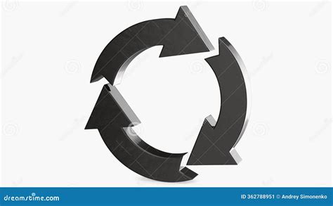 Circular Loop Cycle Arrows Symbol Icon Design Stock Illustration Illustration Of Continuous