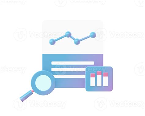 3d Render Of Gradient Statistic Graph Infographic Illustration Icons