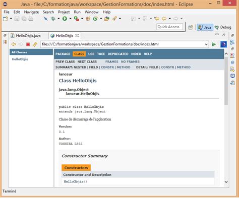 Tutoriel Java N°6 Documentation De Programme Java Avec Loutil