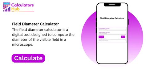 Field Diameter Calculator Online