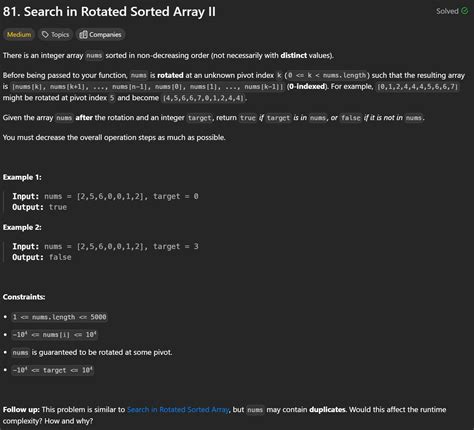 Search In Rotated Sorted Array Ii