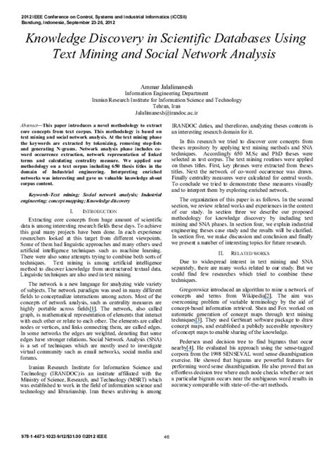 Pdf Knowledge Discovery In Scientific Databases Using Text Mining And