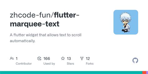 Github Zhcode Funflutter Marquee Text A Flutter Widget That Allows Text To Scroll Automatically