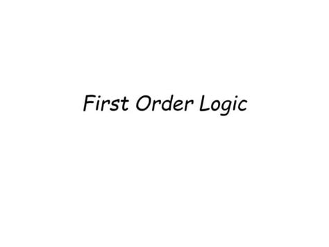 Mathematical Logic Part 1 Ppt