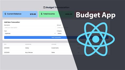 React Budget App Tutorial Context Api Tutorial React Js Youtube