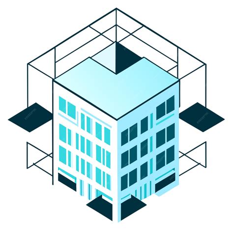 Premium Vector Modular Architecture Vector Illustration Flat 2