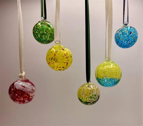 Handblown Glass Ball Ornament 3” Individual Etsy