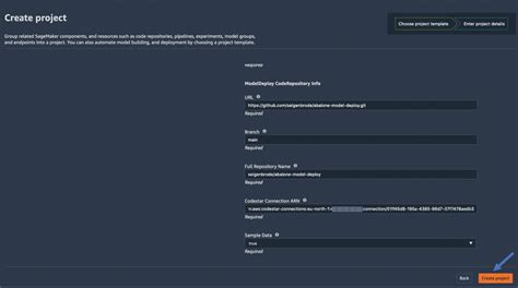 Create Amazon Sagemaker Projects Using Third Party Source Control And