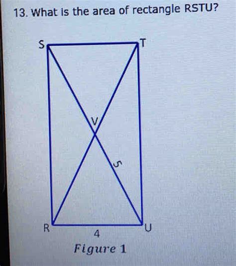 solved what is the area of rectangle rstu figure 1 [math]