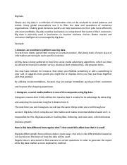 Big Data Assignment Docx Big Data Simply Put Big Data Is A