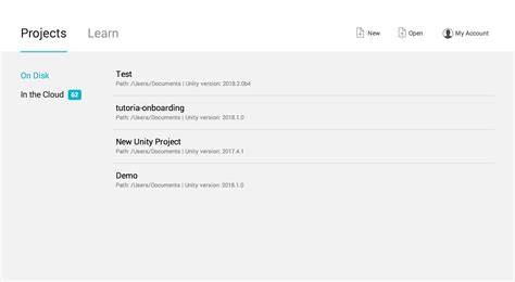Unity Manual Opening Existing Projects