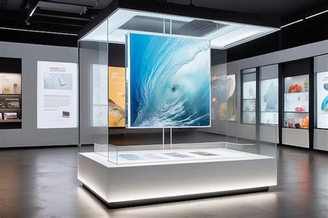 Premium Photo Retail Elegance Design Art On Transparent OLED With Interactive Features